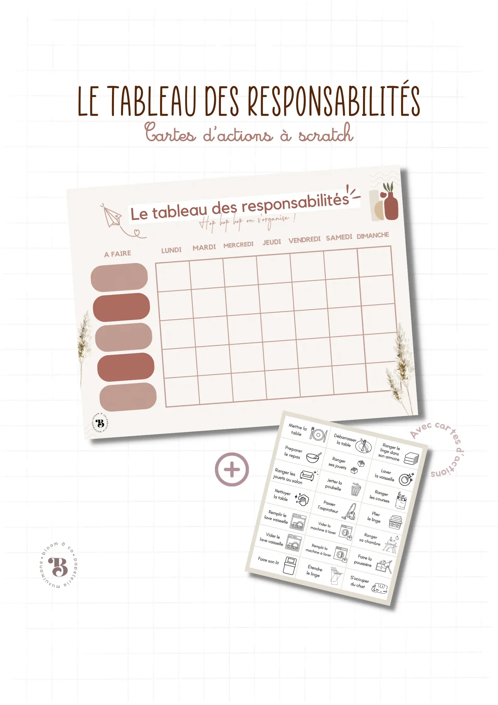 Tableau des responsabilités – Bloom and co papeterie